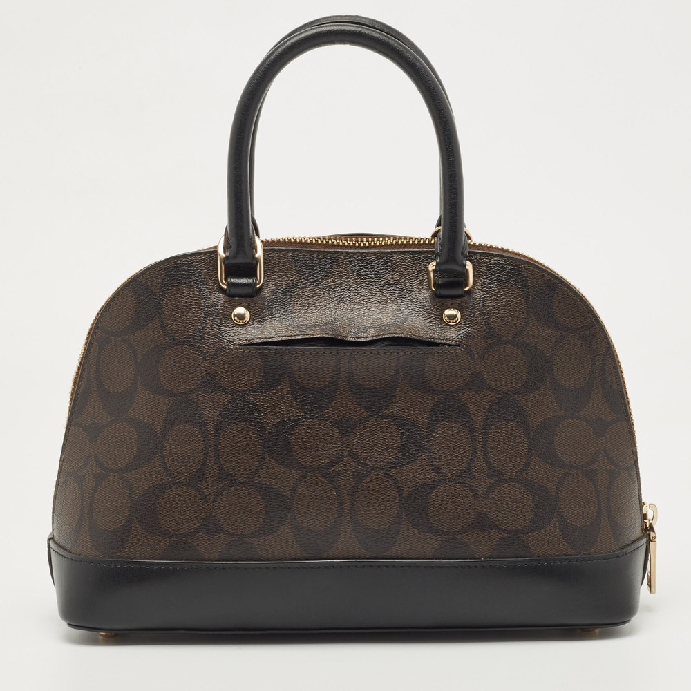 Coach Brown/Black Signature Coated Canvas And Leather… - Gem